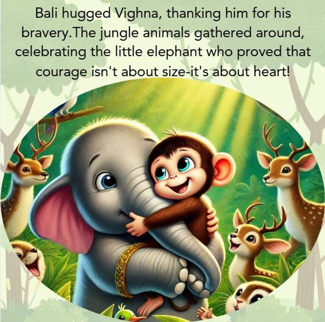 Brave Elephant Story Book, Kids Story Book, Kids Adventure Book ...