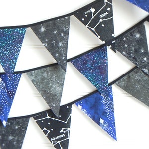 Celestial Celebrations: Constellation Map Bunting Garland Flags for ...