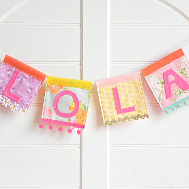 Fabric Name Banner - Etsy