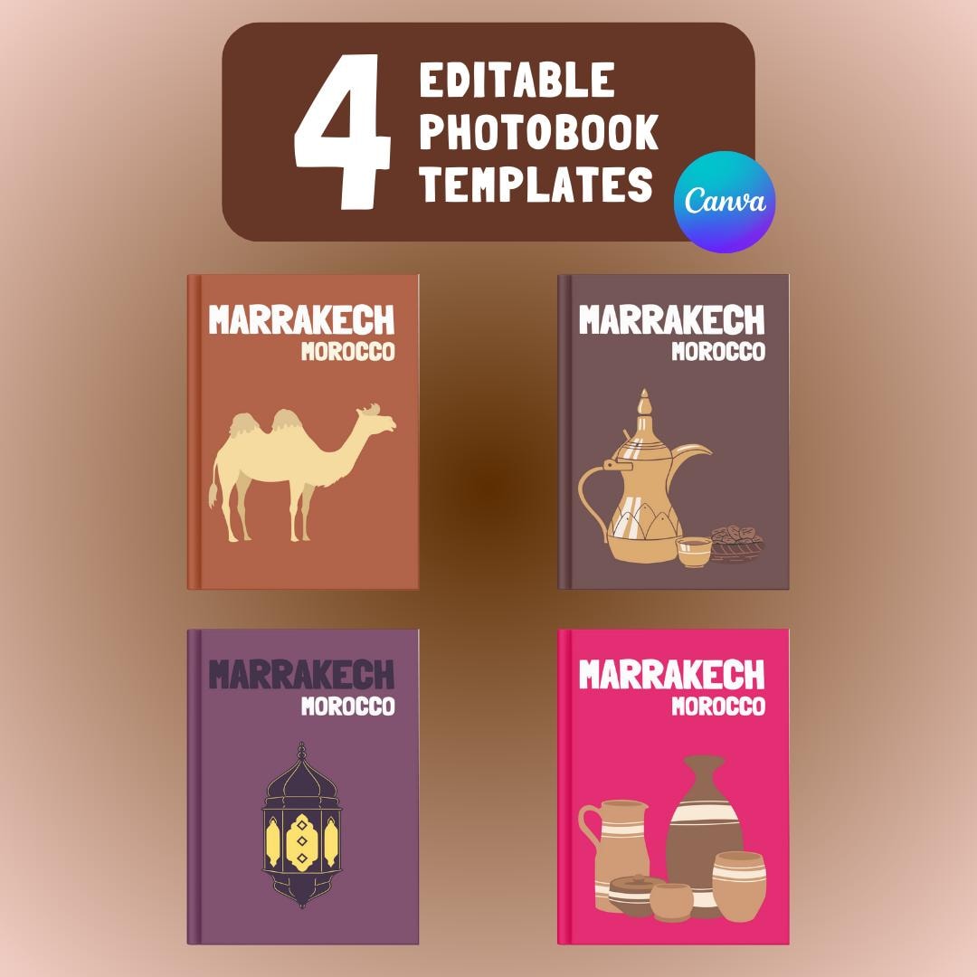 Marrakech Morocco Photobook Template - Customizable Travel Album ...