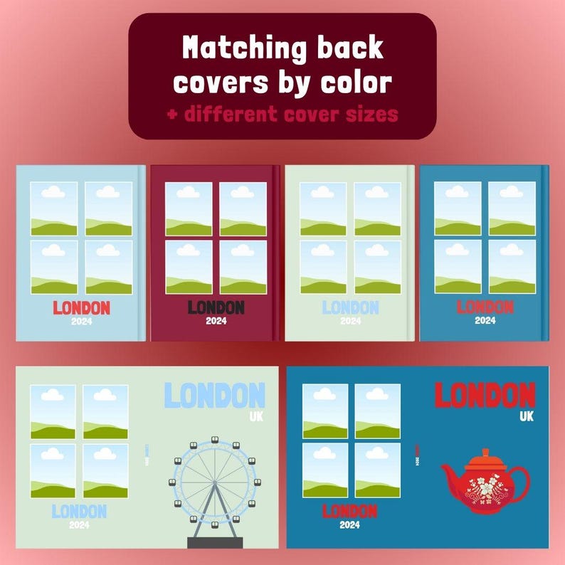 London Photobook Template - Digital Scrapbook for Travel Memories ...