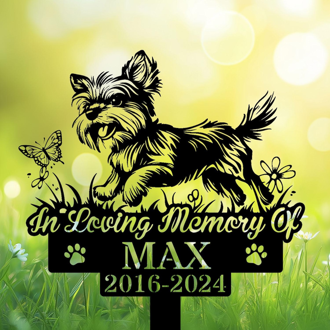 Personalized Yorkshire Terrier Memorial Stake, Yorkshire Terrier ...