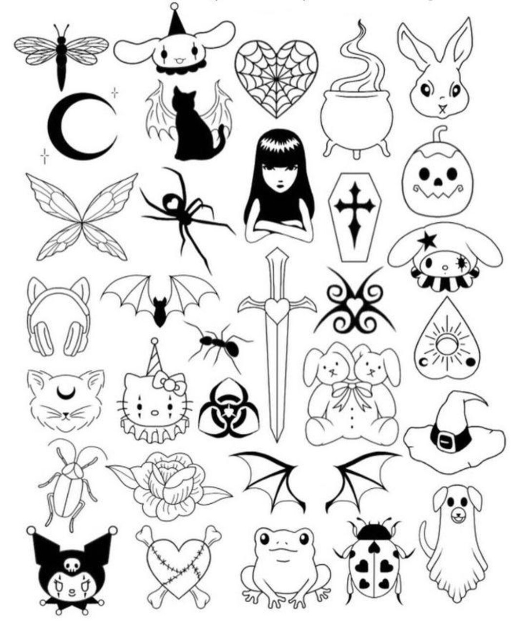 Goth Sticker Sheet Vinyl - Etsy