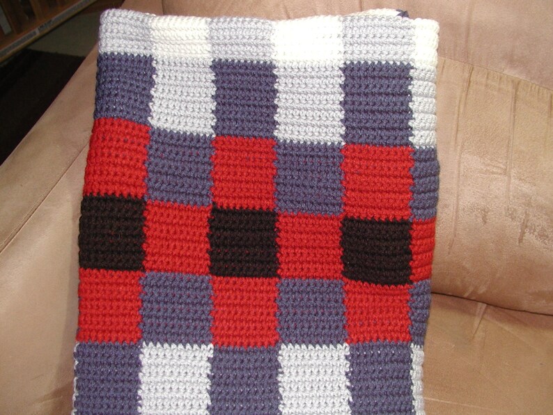 Afghan Blanket Checker Board - Etsy