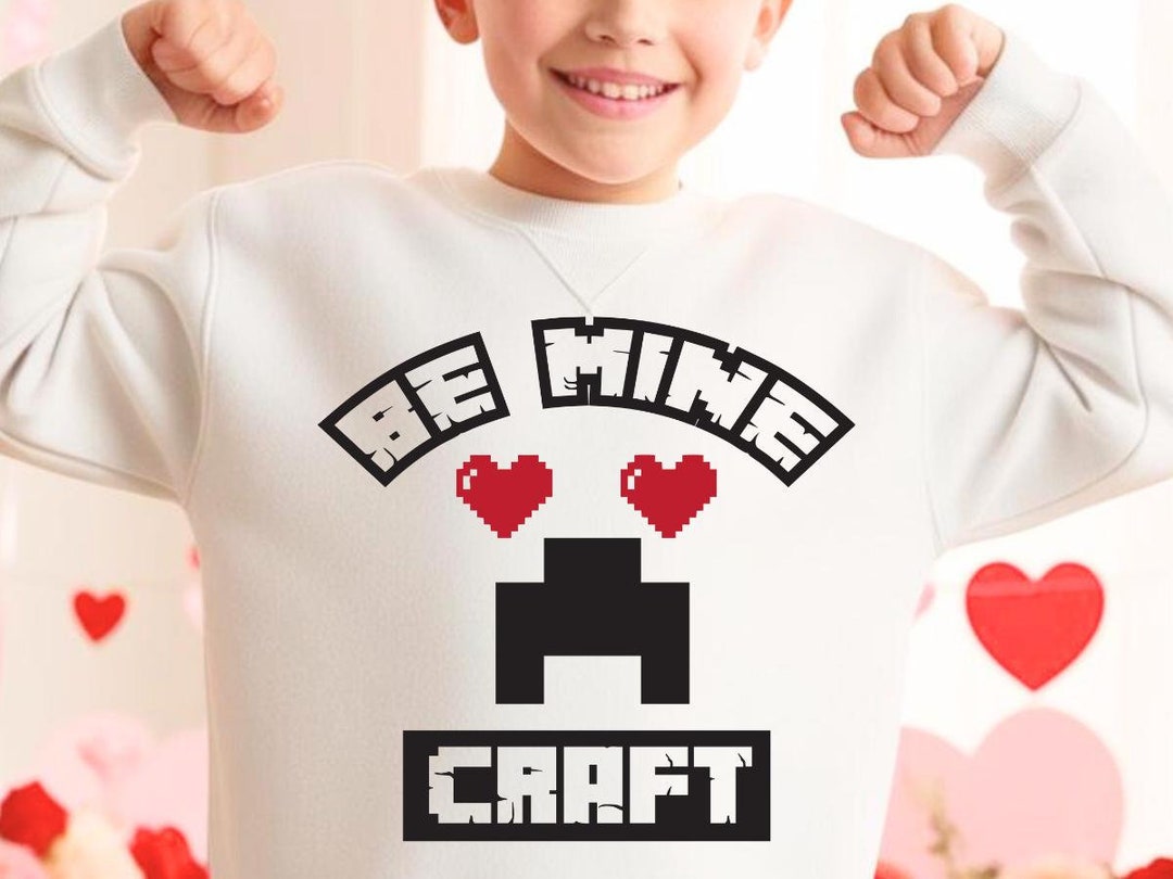 Be Mine Minecraft SVG PNG, Valentines Day Boy SVG, Boy Valentines Svg ...