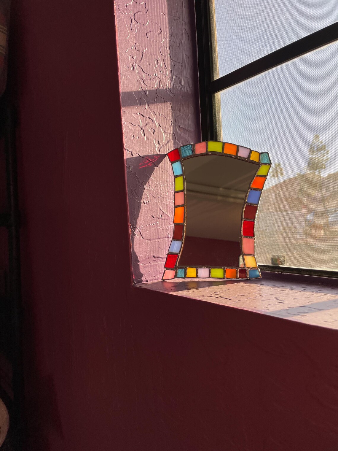Funky Stained Glass Mirror - Etsy