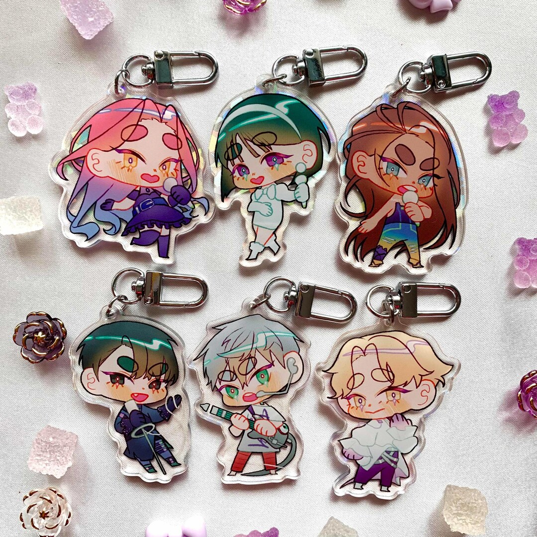 Alien Stage Keychain | Holographic Acrylic Charm |2.5" Double-sided ...