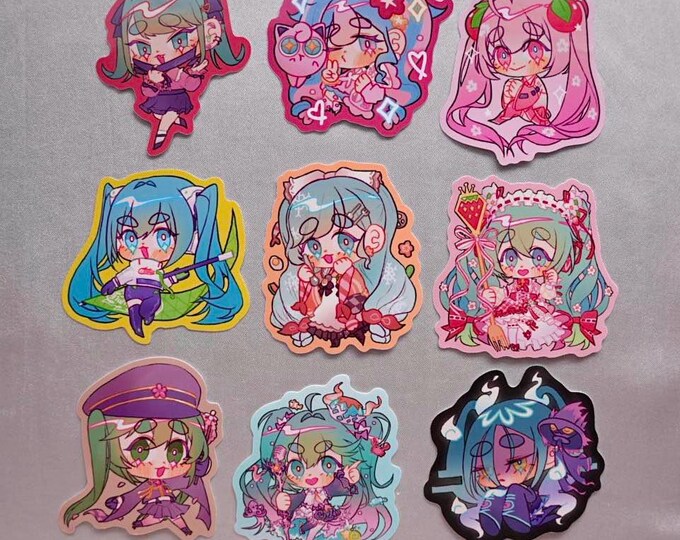 Hatsune Miku Vinyl Sticker | 2.5" Chibi Hatsune Miku | Cute for Laptop ...