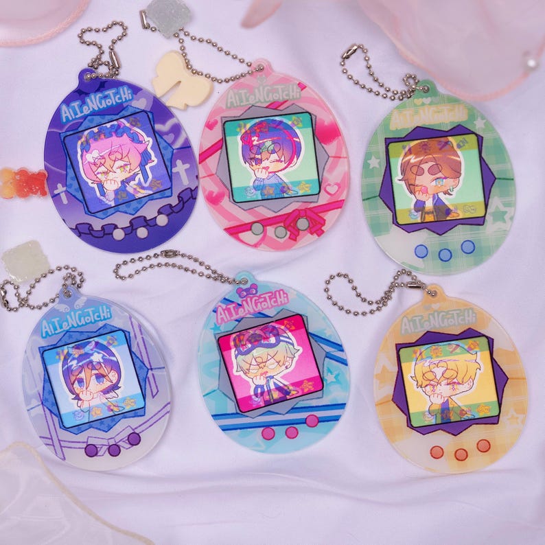 Lenticular Alien Stage Tamagotchi Charm | ALNST Tamagotchi Keychain ...