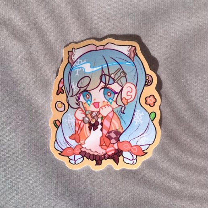 Hatsune Miku Vinyl Sticker 2.5 Chibi Hatsune Miku Cute for Laptop ...