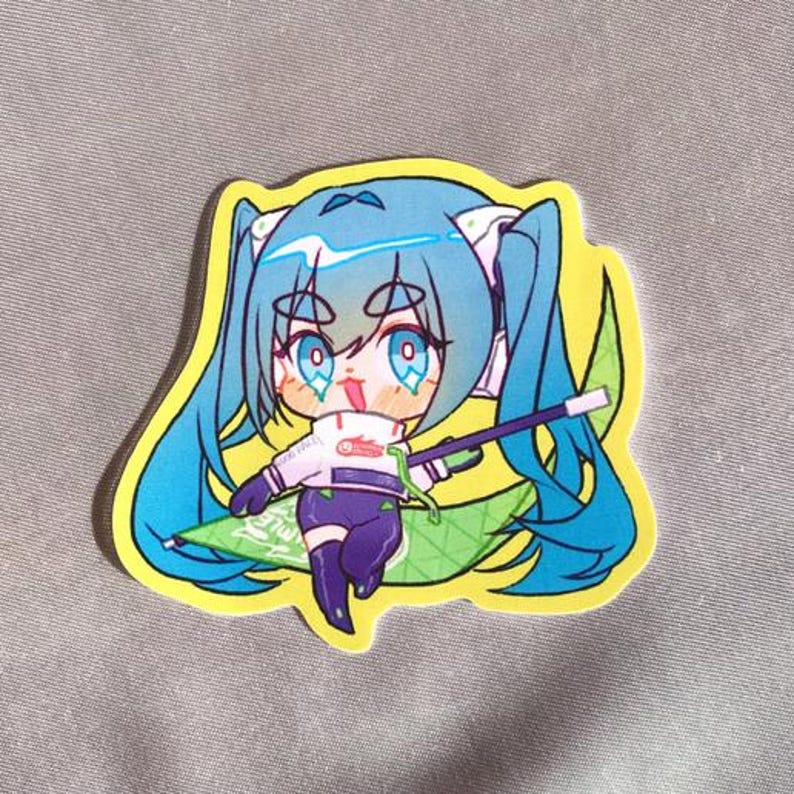 Hatsune Miku Vinyl Sticker 2.5 Chibi Hatsune Miku Cute for Laptop ...