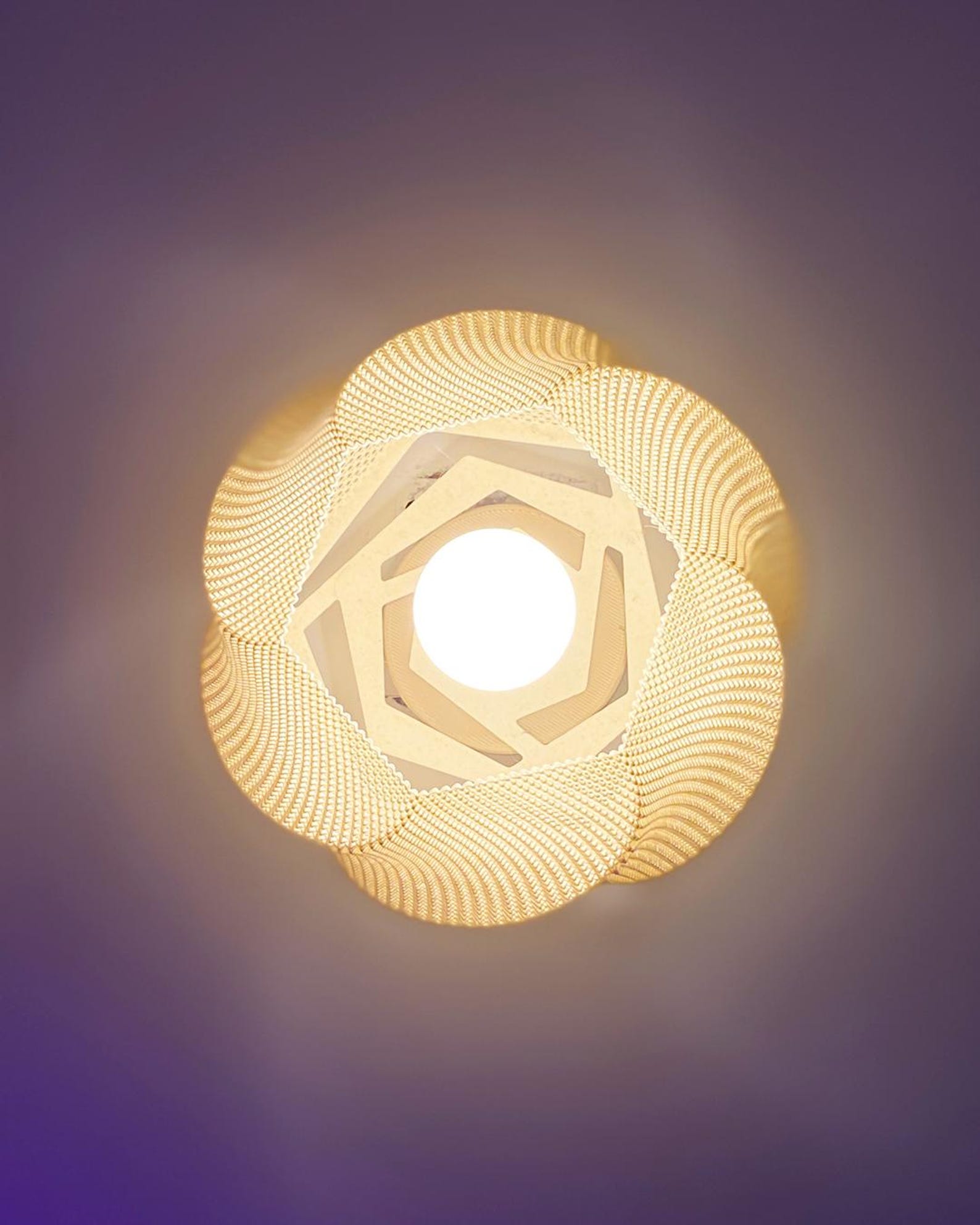 Sofia Wall Lamp – Modern Twisted Hexagon Wall Light, Plug-in or ...