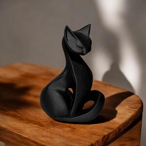 Cat Decor, Cat Statue, Cat Sculpture, Gift for Cat Lovers, Modern Art ...