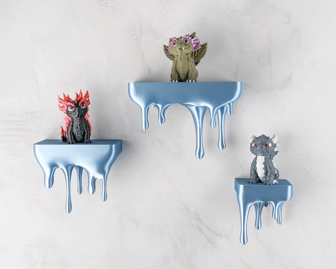 Barely Holding On, Dripping Shelf, Shelves on Wall, Surreal Wall Decor ...