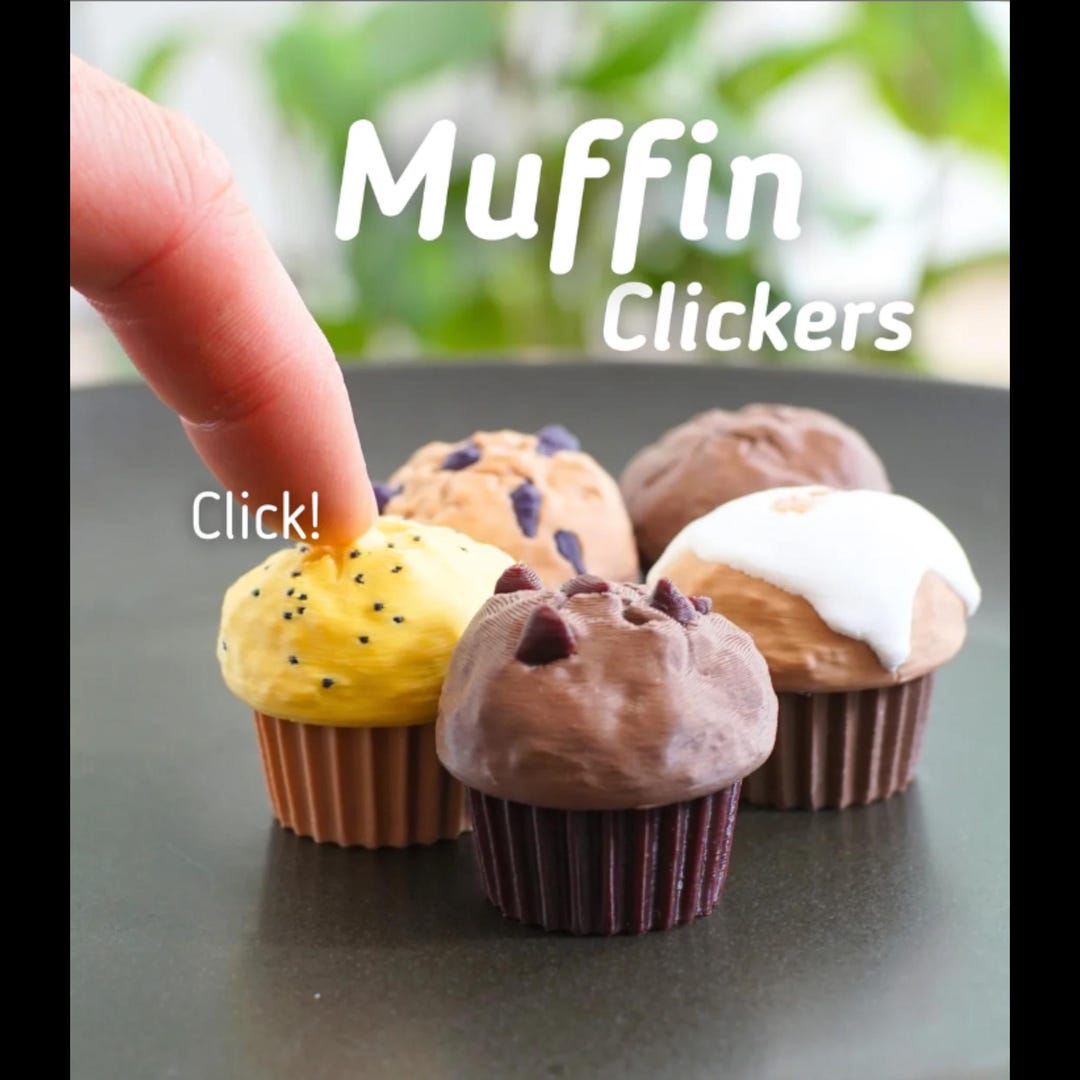 Muffin Clicker, Cake Fidget Toy, Mechanical Fidget, Stress Relief, Adhd ...