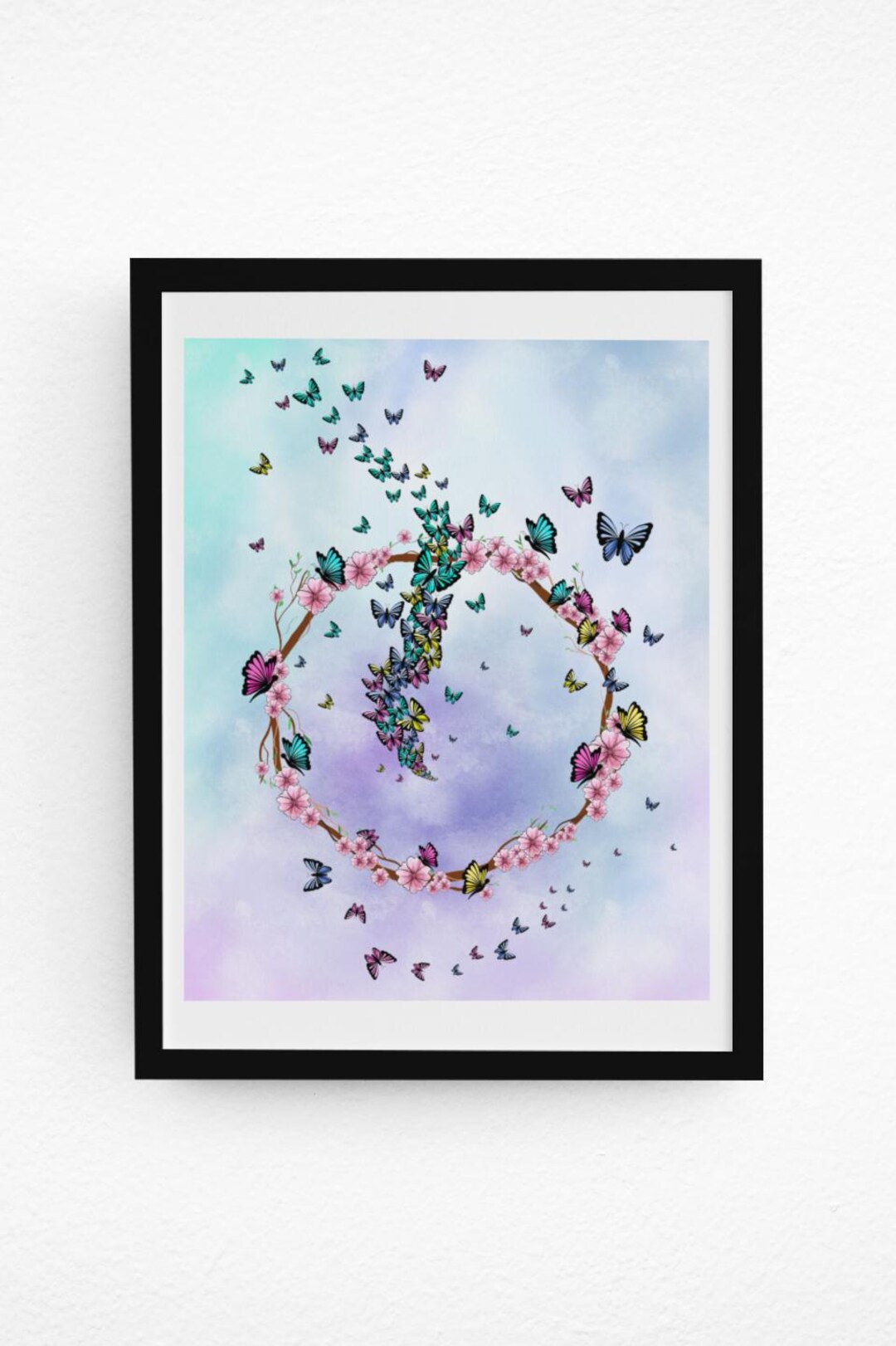 Colorful Butterfly Print | Printable Digital Art Print | Wall Art ...
