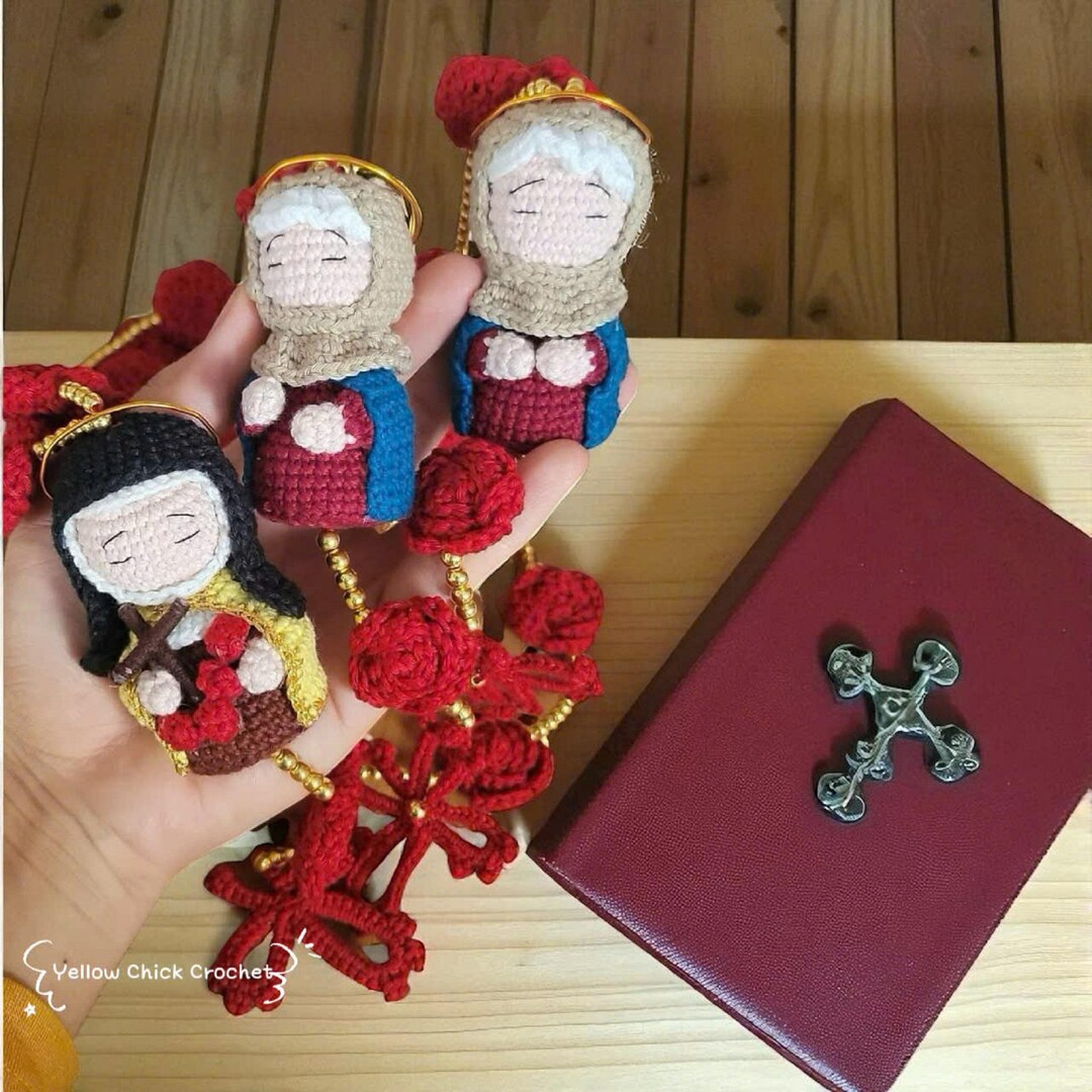 Handmade St. Anne Rosary – Crochet Catholic Prayer Beads, Religious ...