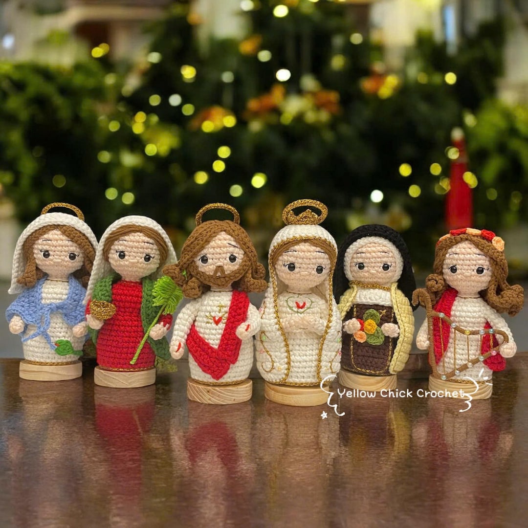 Handmade Catholic Crochet Doll | Virgin Mary, Jesus, Saint Cecilia ...