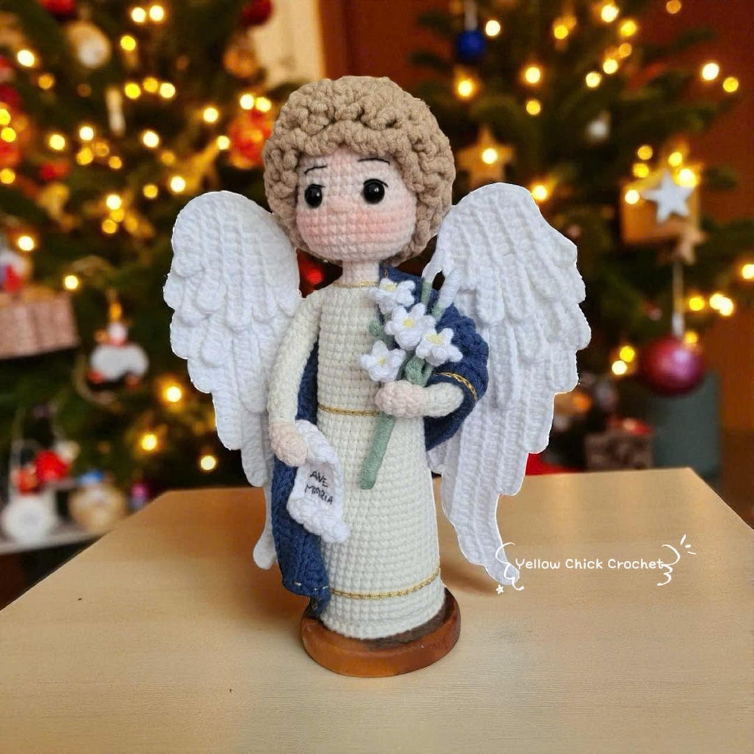 St. Gabriel the Archangel, Handmade Crochet Statue, Catholic Feast Day ...