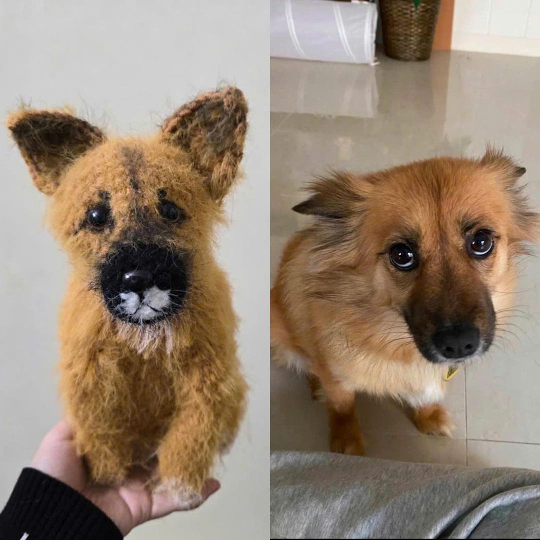 Custom Dog Plush, Custom Stuffed Dog, Custom Crochet Dog, Custom ...