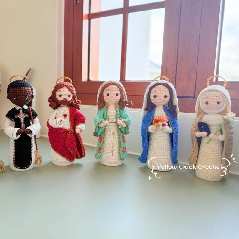 Handmade Catholic Crochet Doll | Virgin Mary, Jesus, Saint Cecilia ...