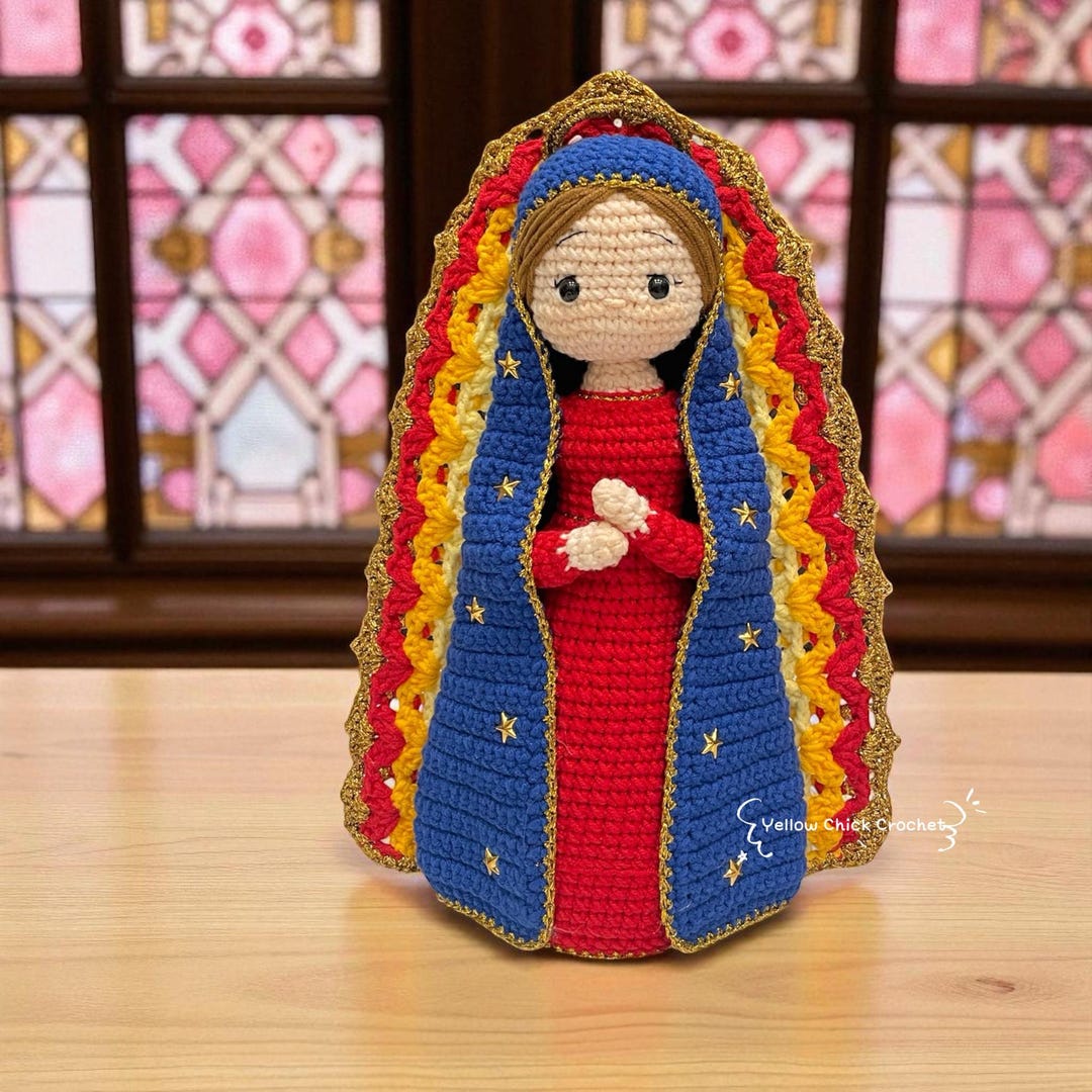 Our Lady of Guadalupe Crochet Statue – Handmade Catholic Gift, Virgin ...