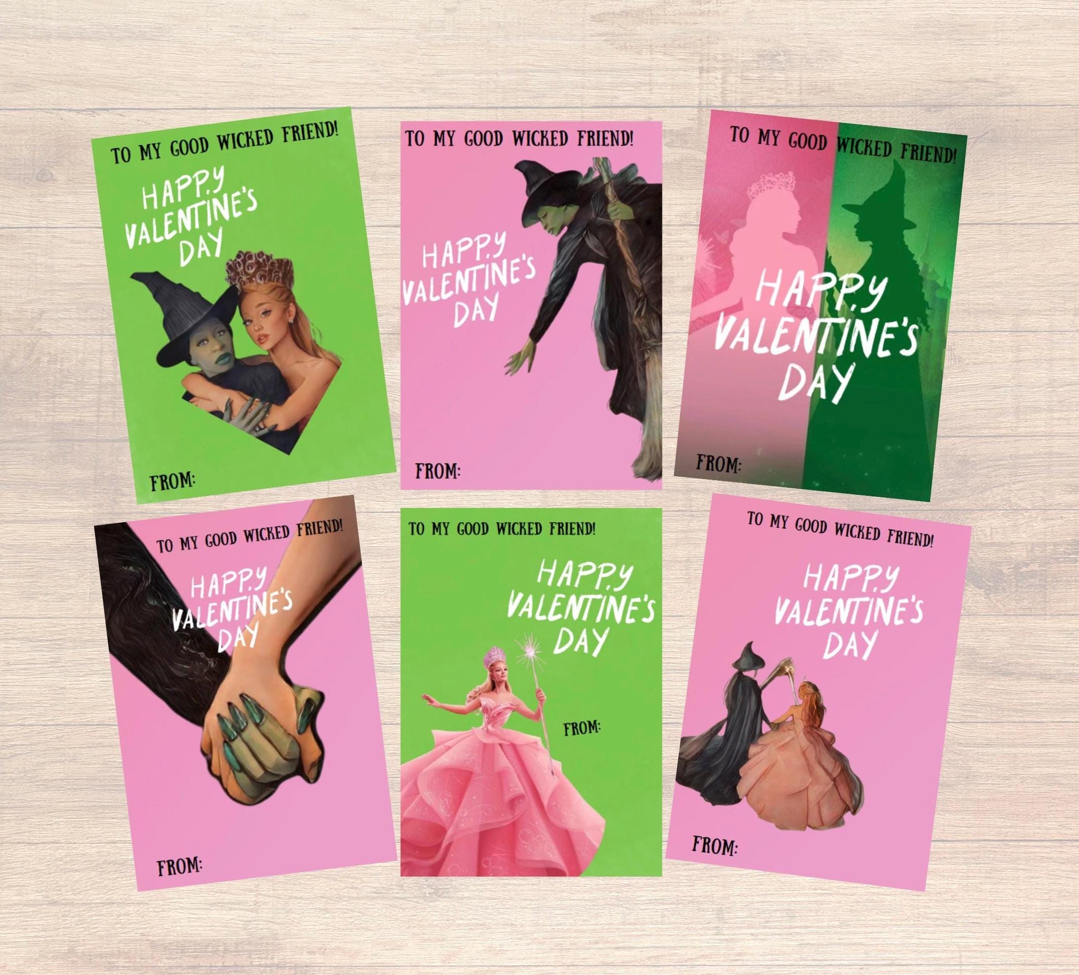 Wicked Valentine's Day Cards, Glinda and Elphaba Exchange Cards ...