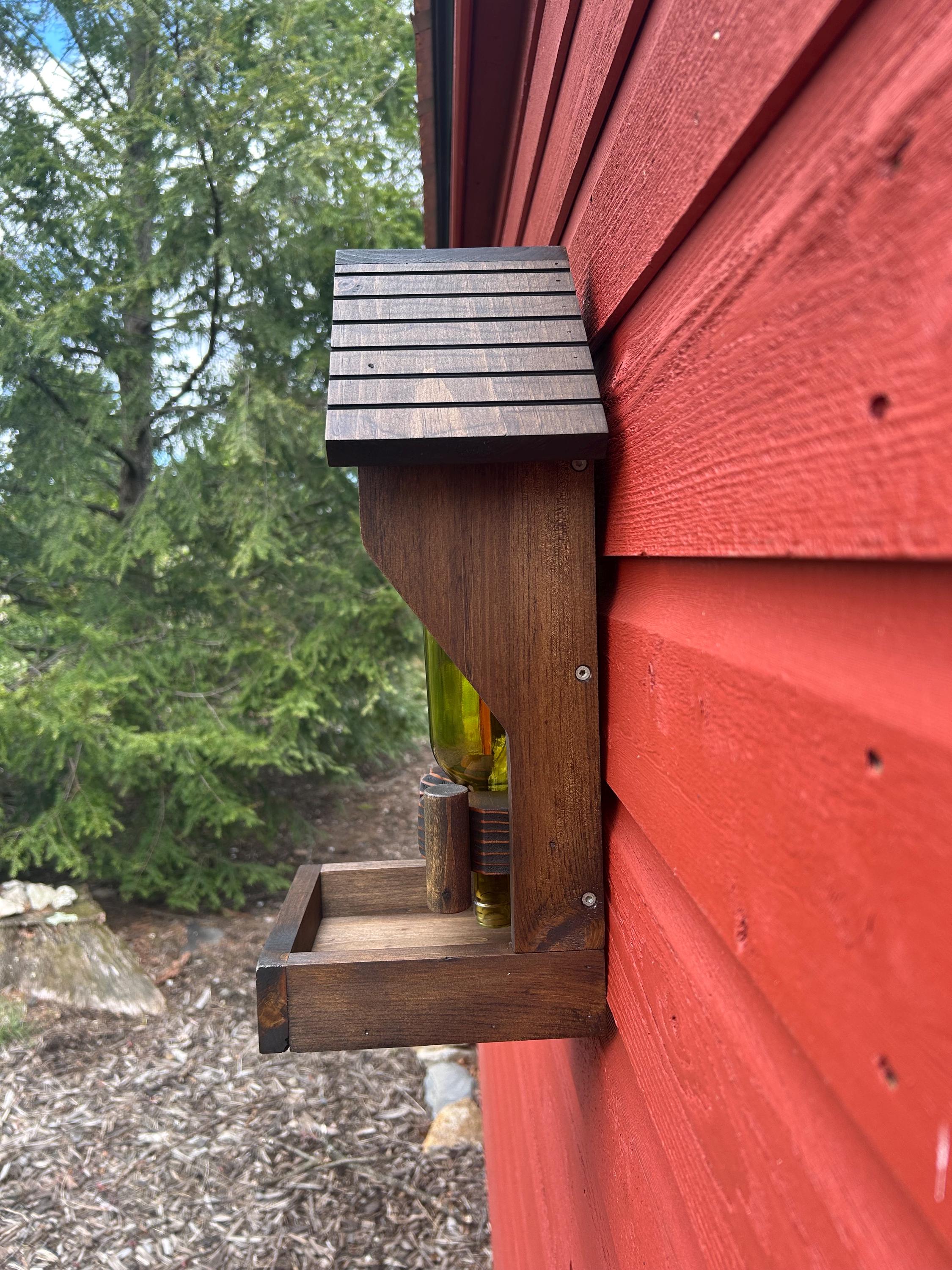 Colored Wine Bottle Bird Feeder - Etsy