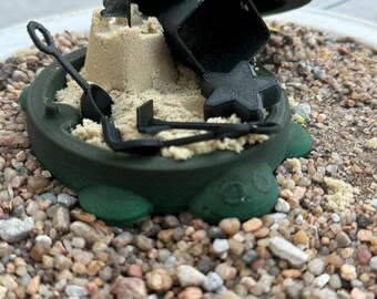 3D Printed Mini Turtle Sandbox Size Medium With Sand Toys (mini Rake ...
