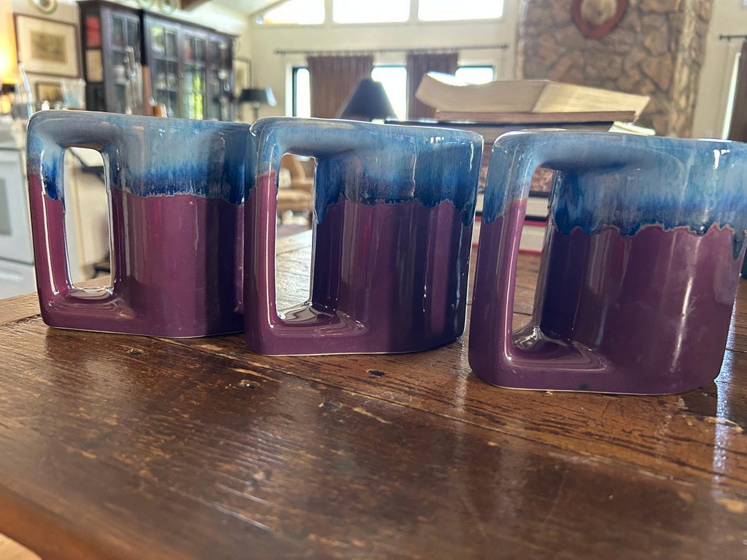Set of 3 Rodolfo Padilla Stoneware Mugs — Mexican Studio Pottery ...