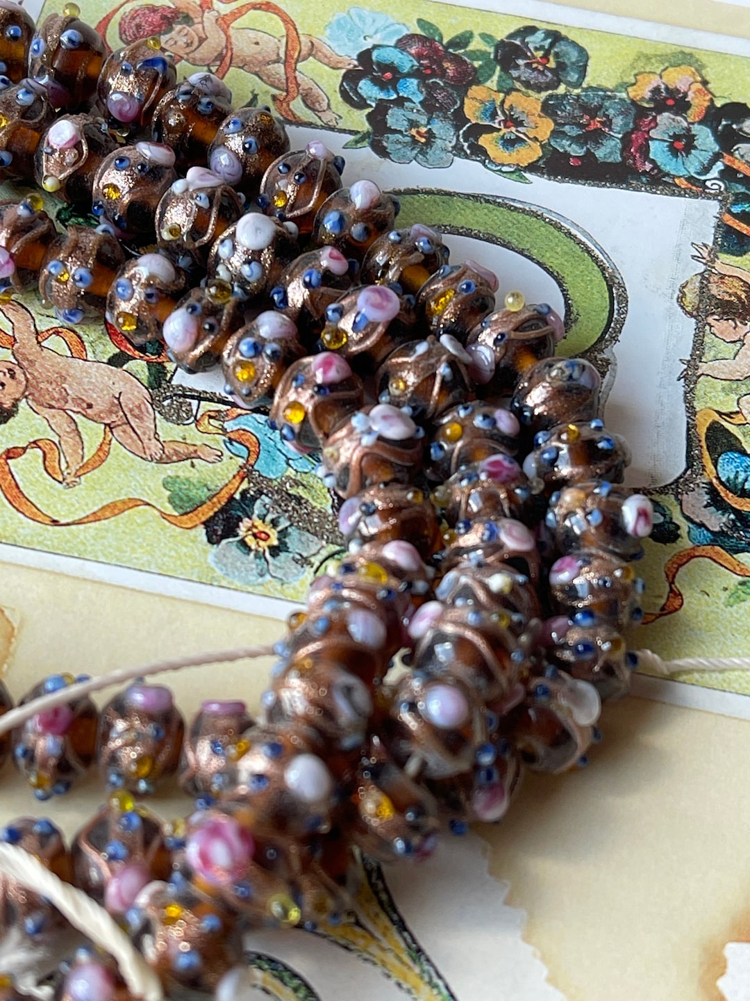 Vintage Wedding Cake Beads, 9x7mm, 10pcs - Etsy