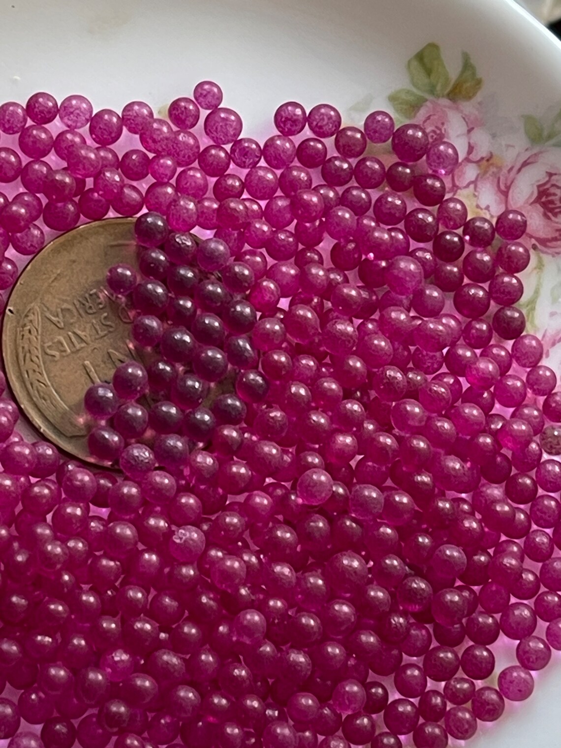 Ballotini Undrilled Beads, 2.5mm, VINTAGE, Eyes Purple Round No Hole ...