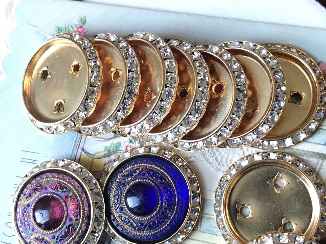 Shrags, Vintage Shrags, 30mm Shrugs, Swarovski Channel Set Bezel ...