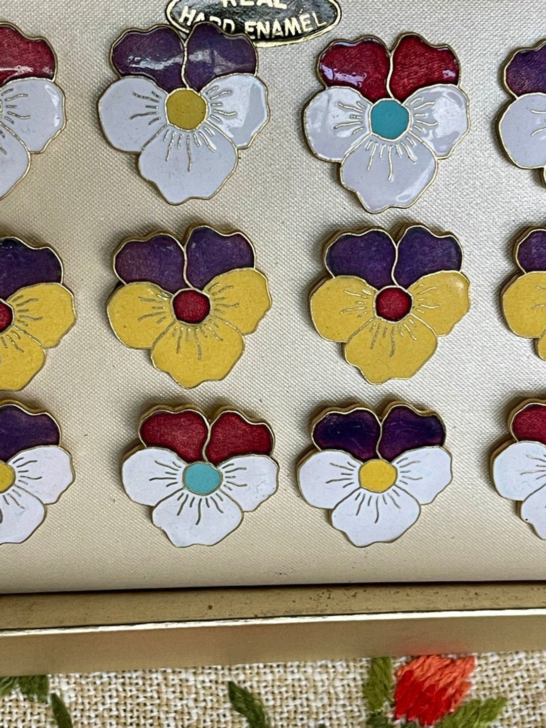 Pansy Ring, Genuine Enamel, Huge, 1 Pc - Etsy