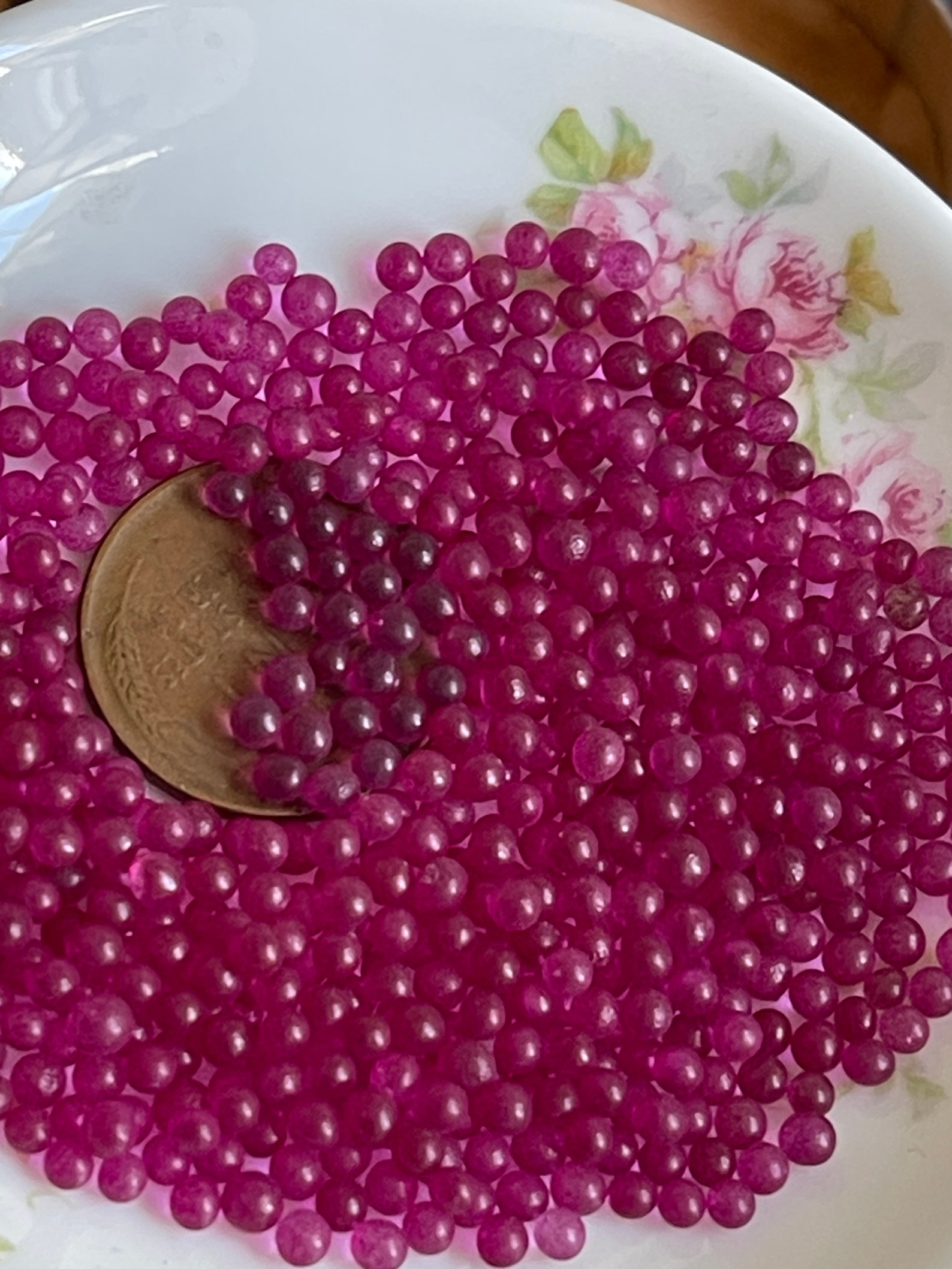 Ballotini Undrilled Beads, 2.5mm, VINTAGE, Eyes Purple Round No Hole ...