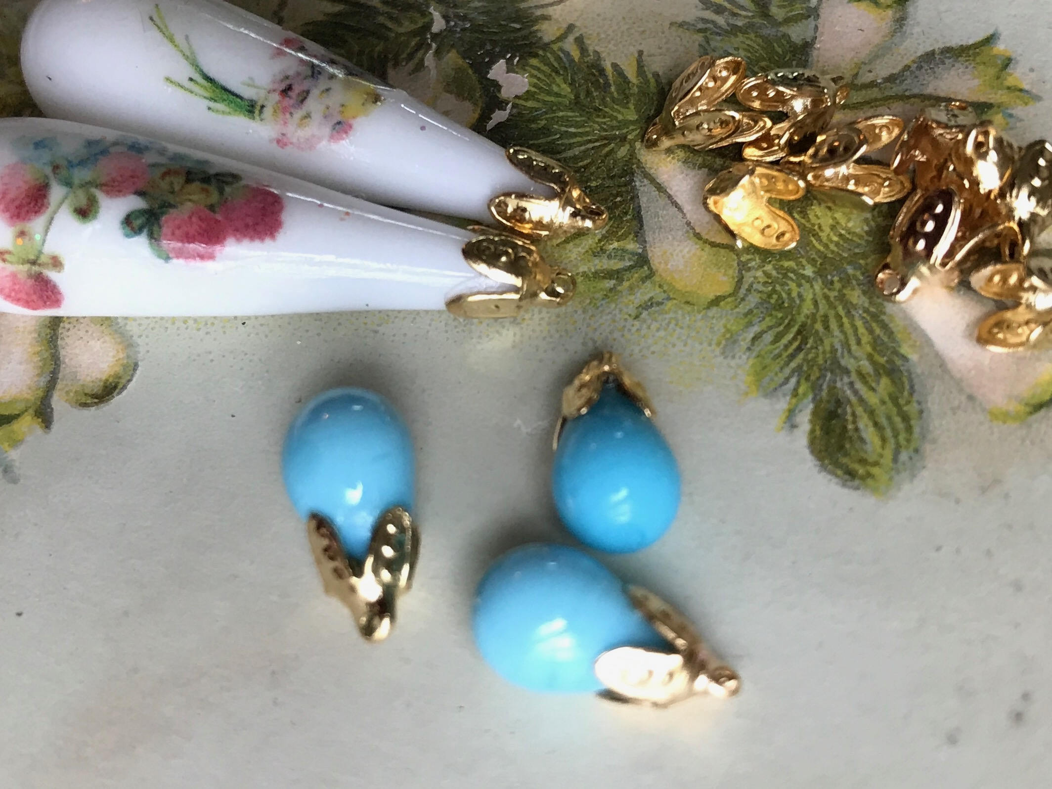 Vintage Bead Caps4mm Brass Bead Caps Petal Bead CapsButton | Etsy