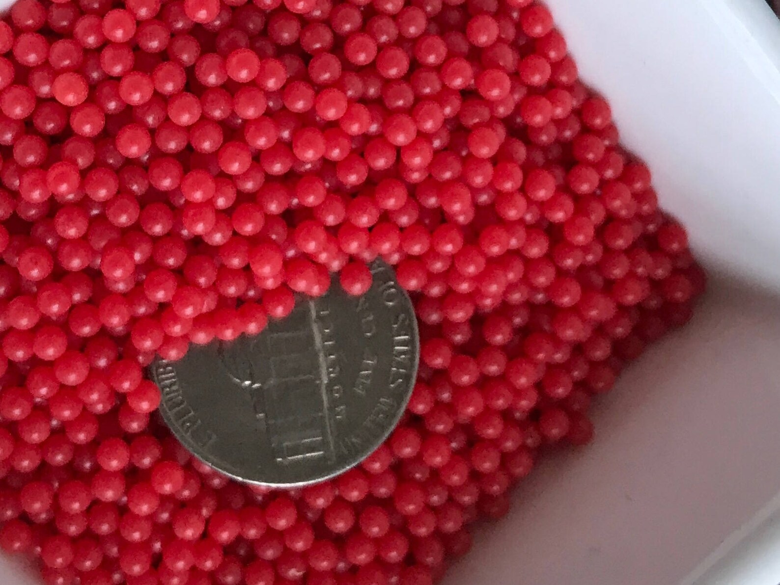 Vintage Ballotini Balls Solid Glass Beads Red Ballotini - Etsy