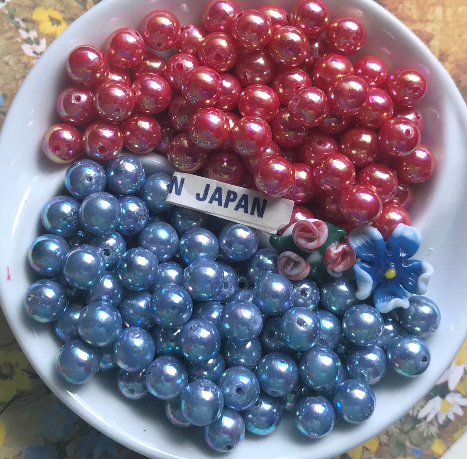 Vintage AB Japanese Beads, Vintage Lucite Beads, Pink Beads, Shabby ...