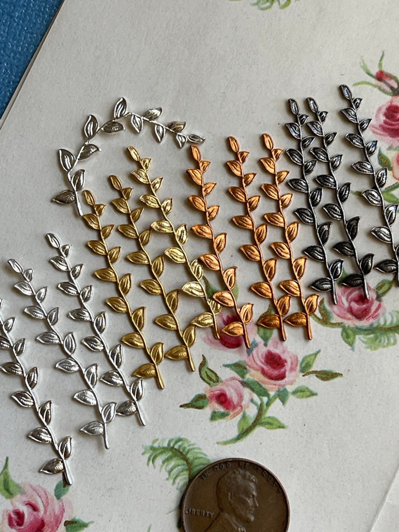 Miriam Haskell Brass Leaf Connectors Russian Gold - Etsy