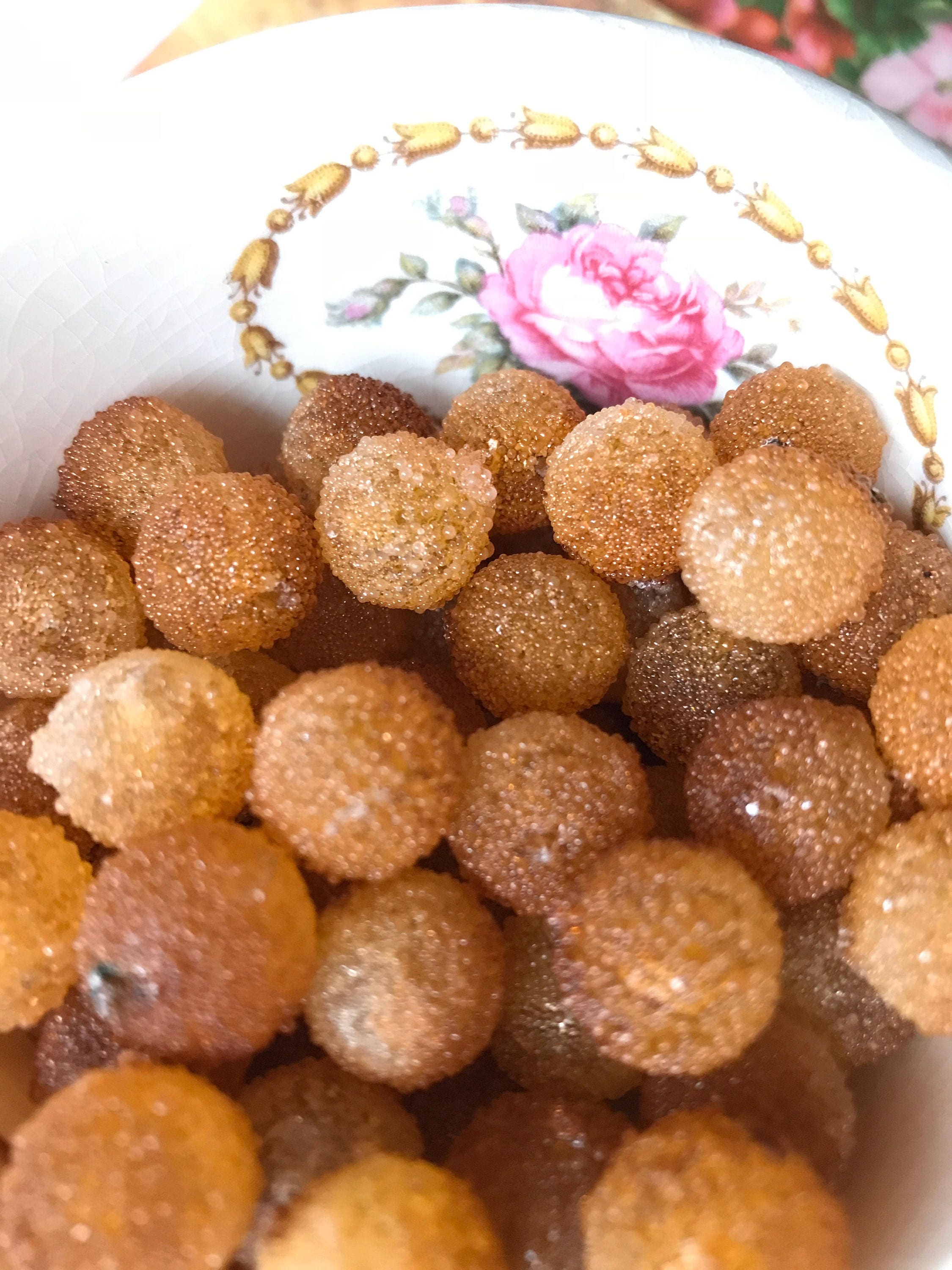 10 Vintage Lucite Beads Sugar Beads 13mm Amber Beads | Etsy