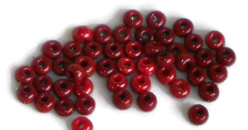 4mm Beads Vintage Glass Beads Bulk Beads Cherry Red Beads - Etsy