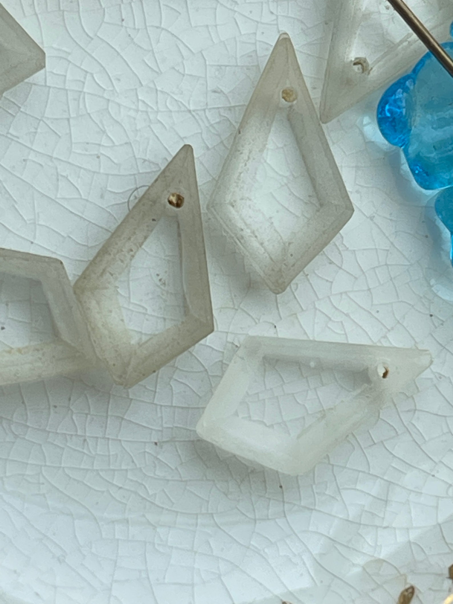 Crystal Drops, Glass, Vintage, 9x16, 6pcs - Etsy