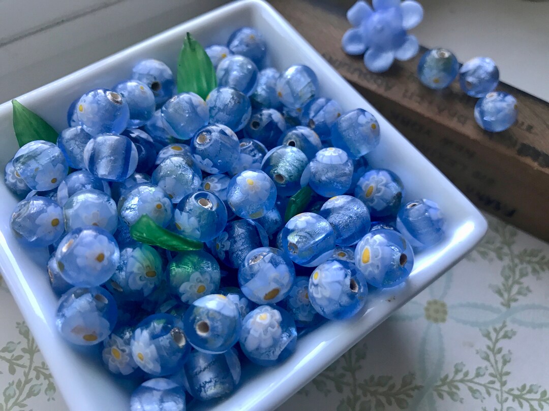 Blueberry Beads, Vintage Beads, Blueberries Beads, Blue Beads, 9mm - Etsy