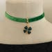 Velvet 4 Leaf Clover Choker, Enameled Four Leaf Clover, Layered Choker ...