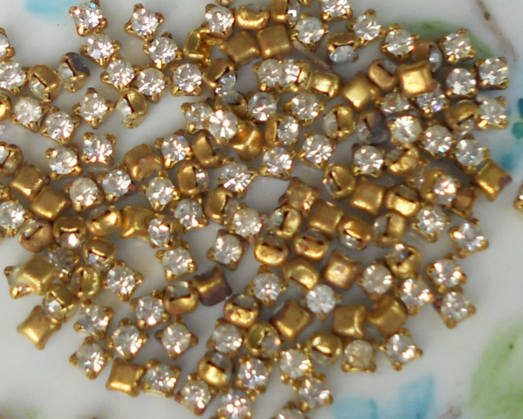 25 Vintage Square Rhinestones, 2mm or 3mm - Etsy