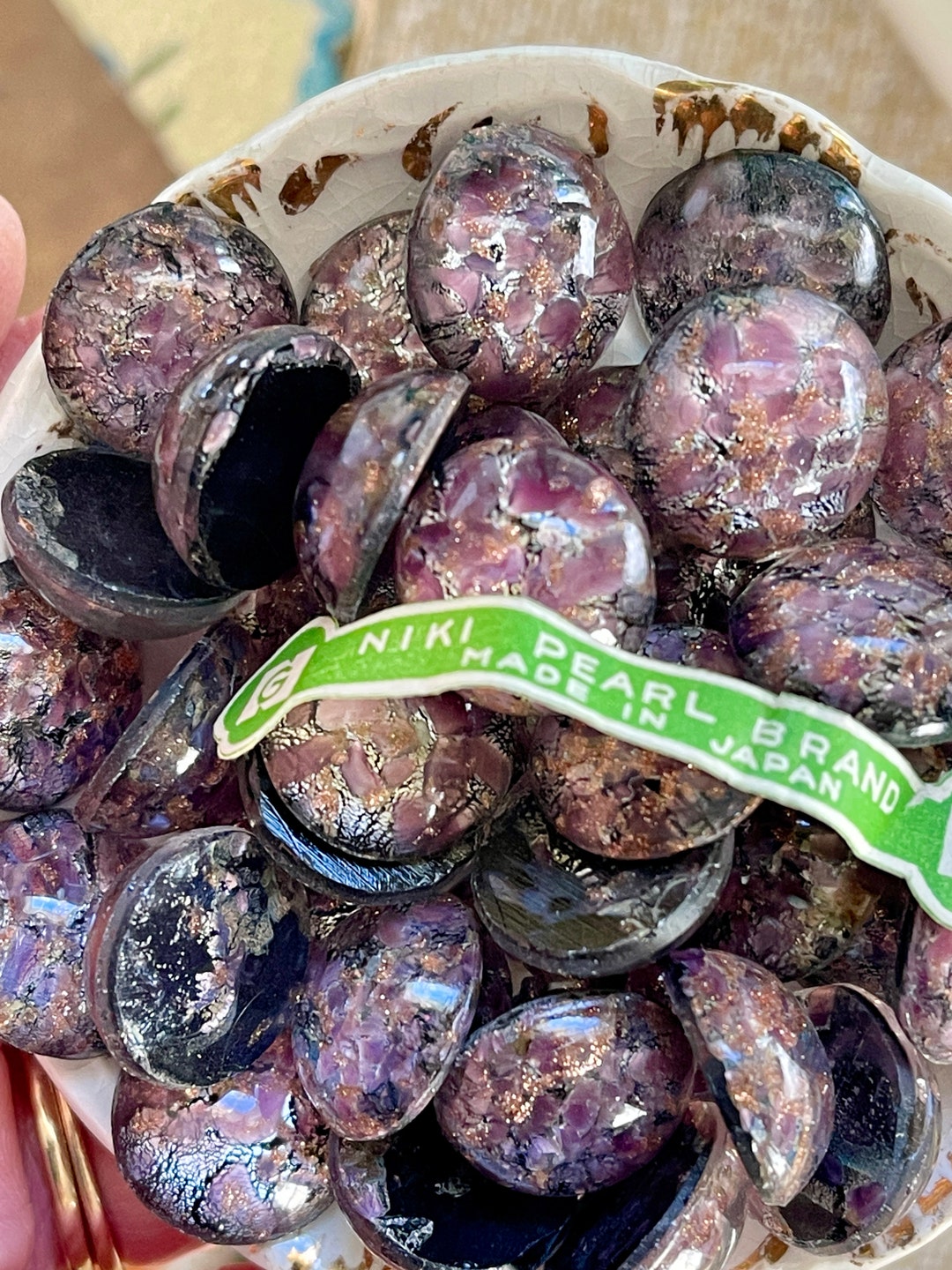 15mm Amethyst Opals, Cabochons, VINTAGE, Opal Cabochons, Antique ...