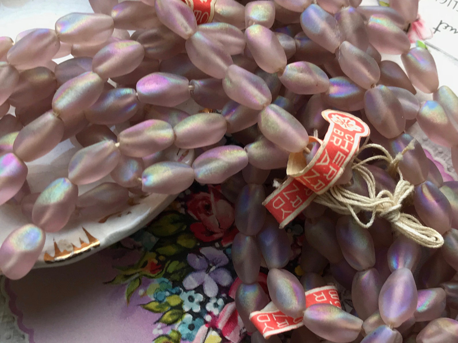 Vintage Pink Frosted Opal Glass Beads Frosted Glass Opals - Etsy