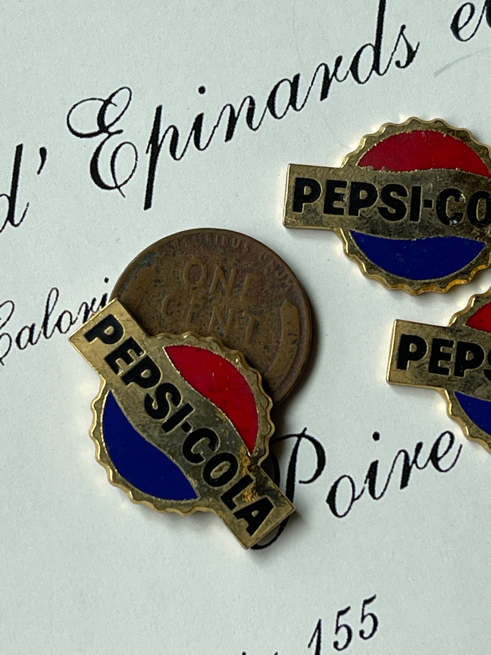 Vintage Pepsi-cola Emblem Pepsi Antique Enameled Official - Etsy