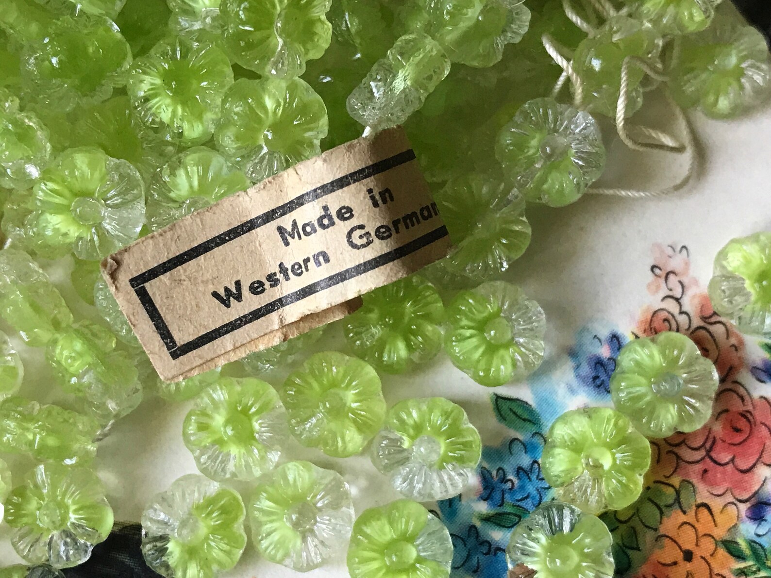 Vintage Flower Beads Vintage Glass Flower Beads Floral - Etsy