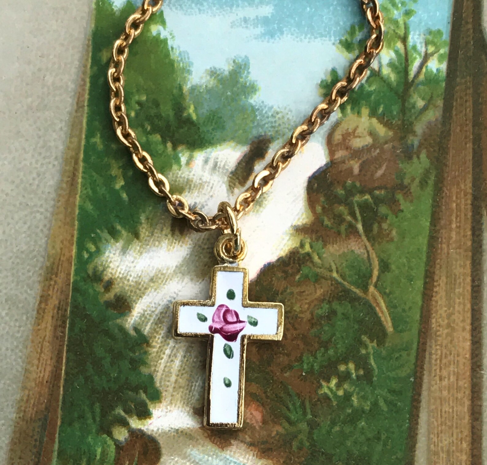 Sarah Coventry Cross Necklace for Little Girl Christian - Etsy